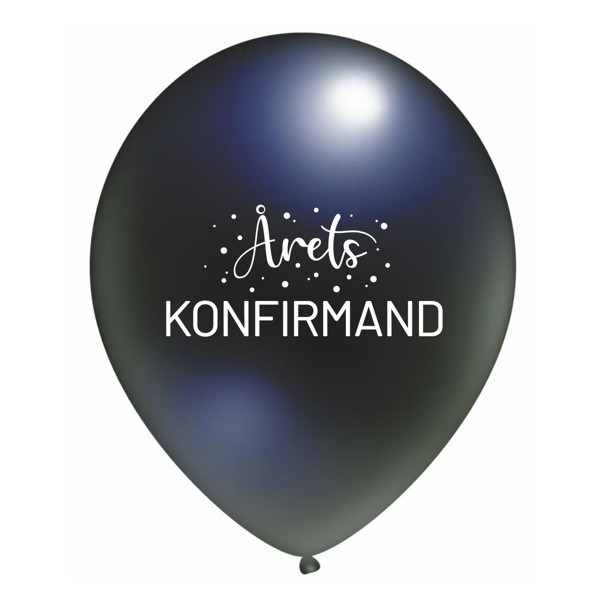 Balloner Årets Konfirmand sort 30cm, 10 stk.