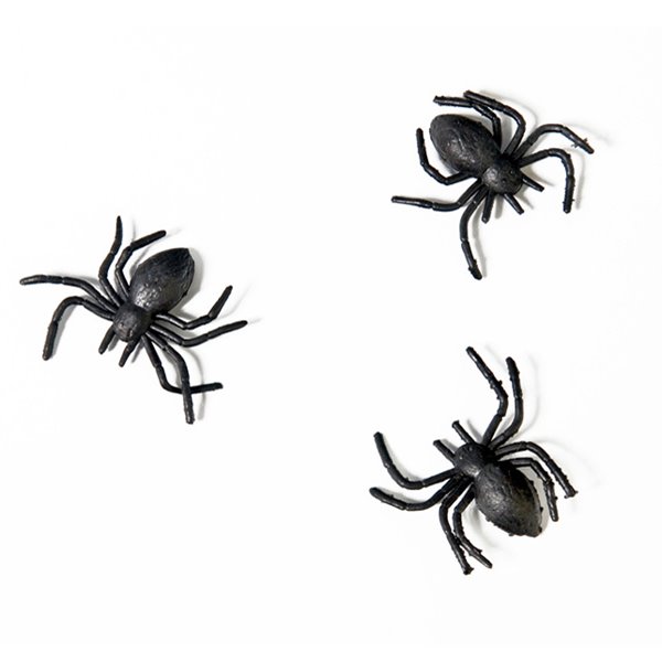 Halloween edderkopper 3cm, 10 stk.